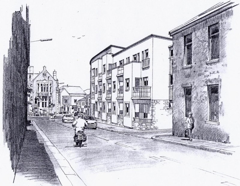 Mixed Use Development Architect Project Sketch | Lilly Lewarne